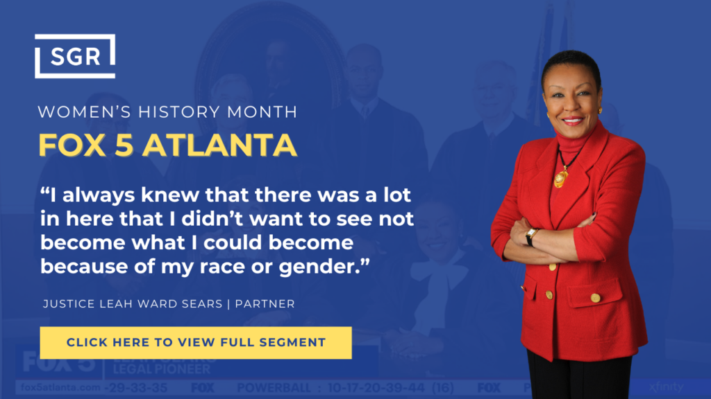 Partner Justice Leah Ward Sears Interviewed by FOX 5 Atlanta: Justice ...